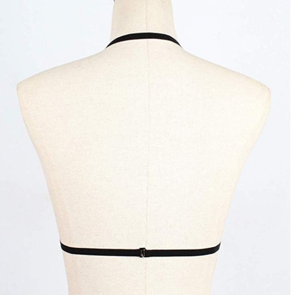 Intimates & Sleepwear | Sexy Strappy Black Cage Bra Harness Bralette ...